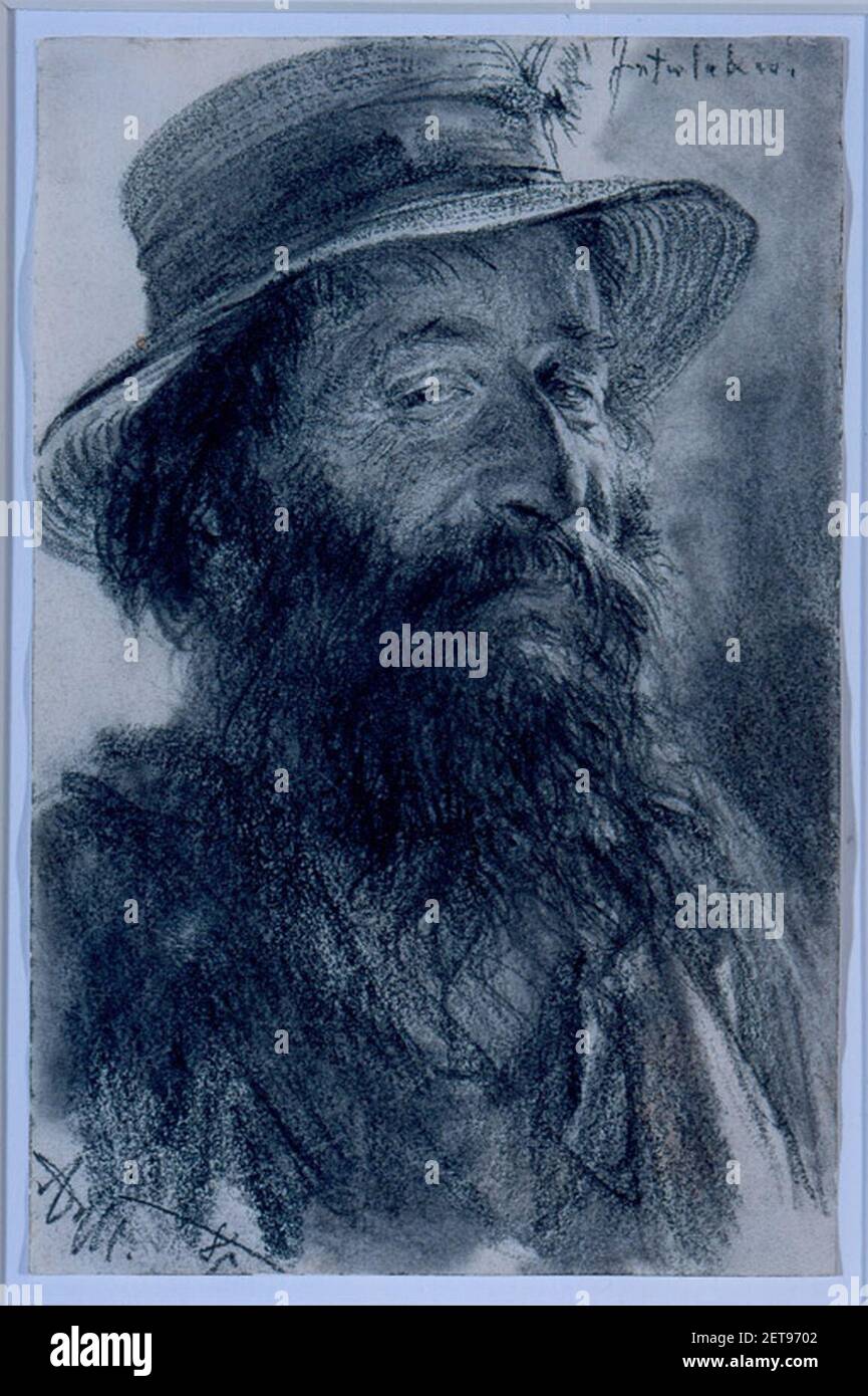 Peasant from Interlaken by Adolph Menzel, drawing Stock Photo - Alamy