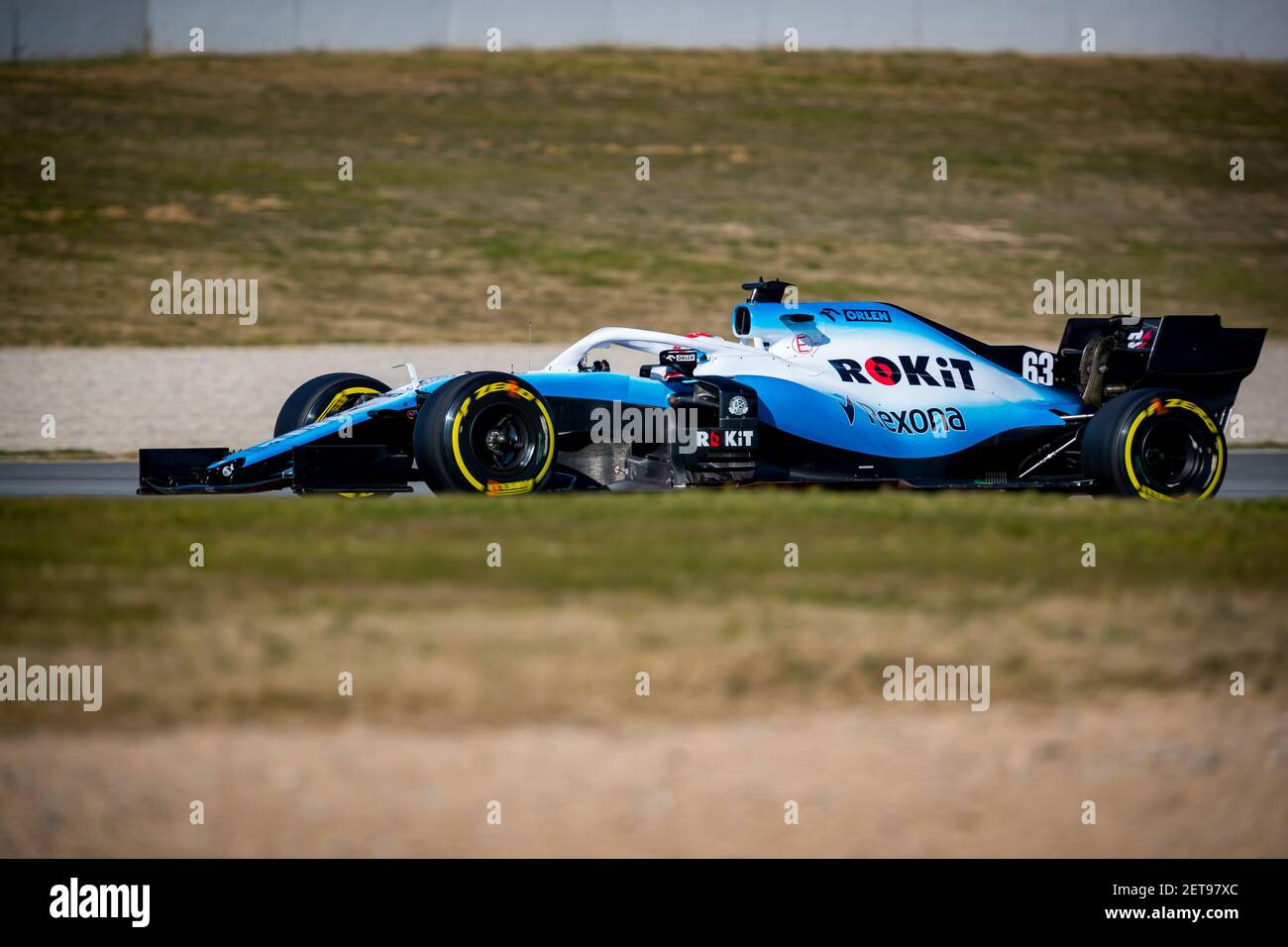 George Russell of Williams F1 Racing Team during the first journey of ...