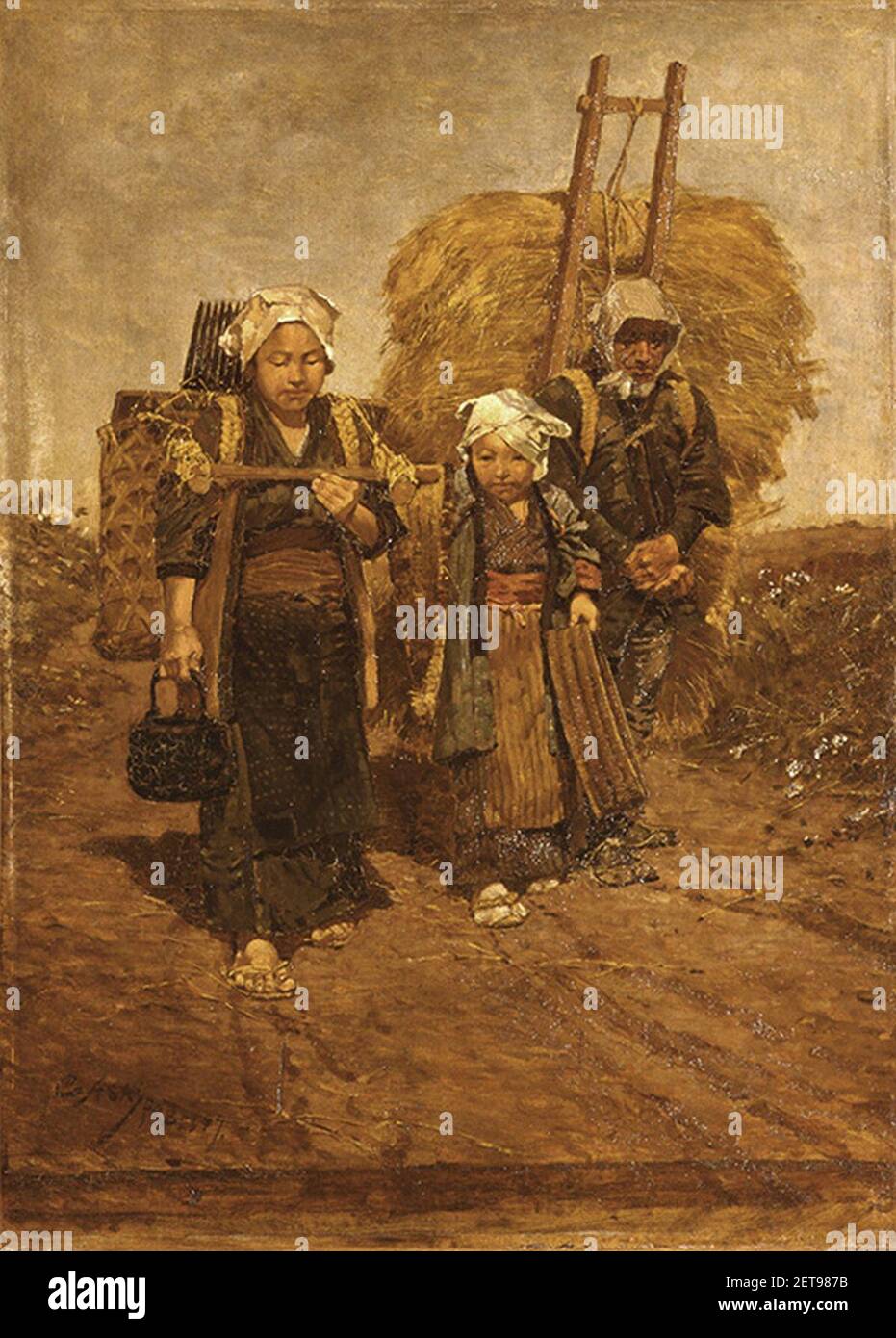 Peasants Going Home by Asai Chu Stock Photo - Alamy