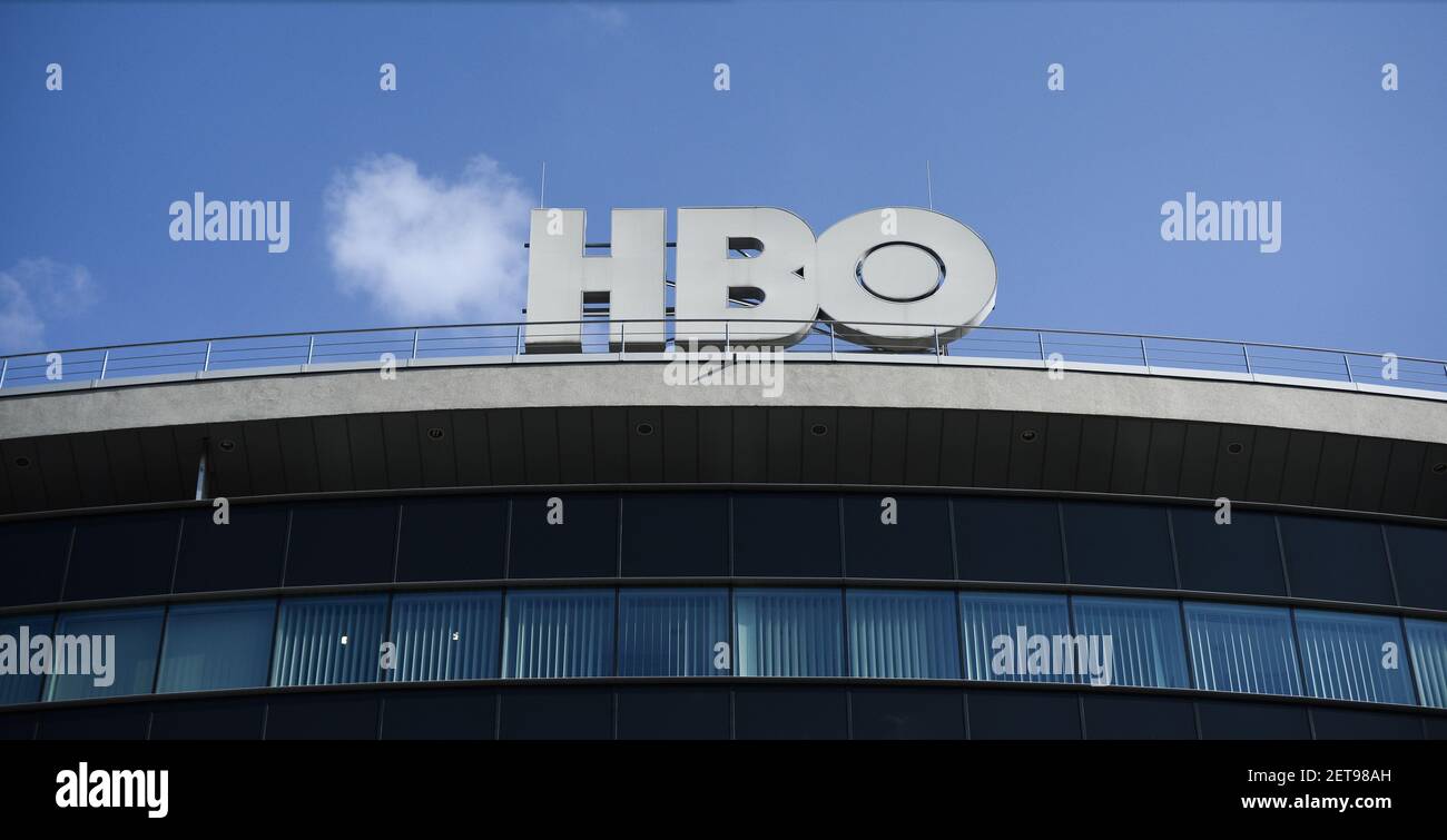 The HBO logo is seen in central Bucharest, Romania on October 9, 2018 ...