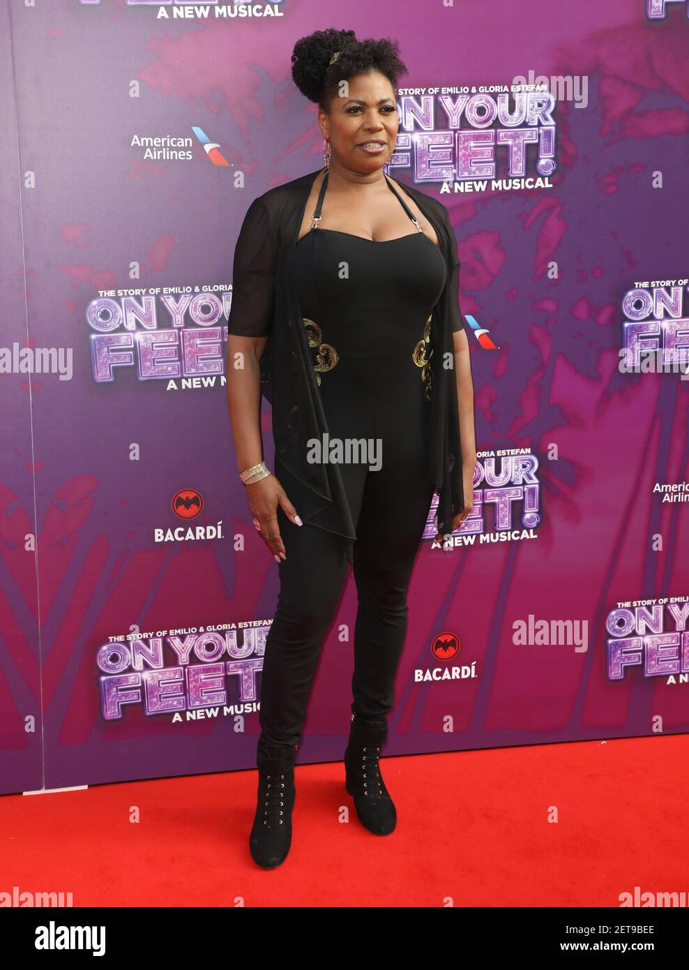 Brenda Edwards arrives on the red carpet during the On Your Feet ...