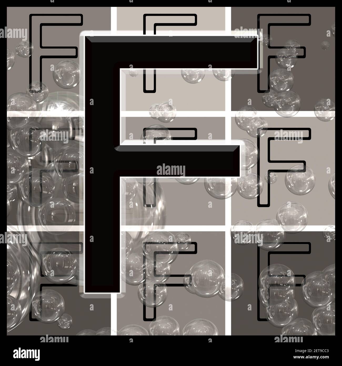 square graphic with the upper-case character F representing a capital ...