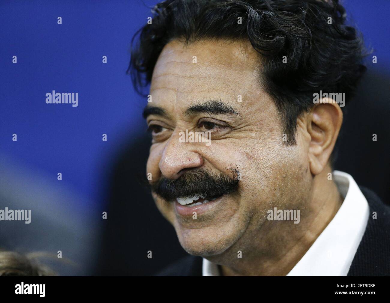 Jacksonville Jaguars owner Shahid Khan chats with fans before a game ...