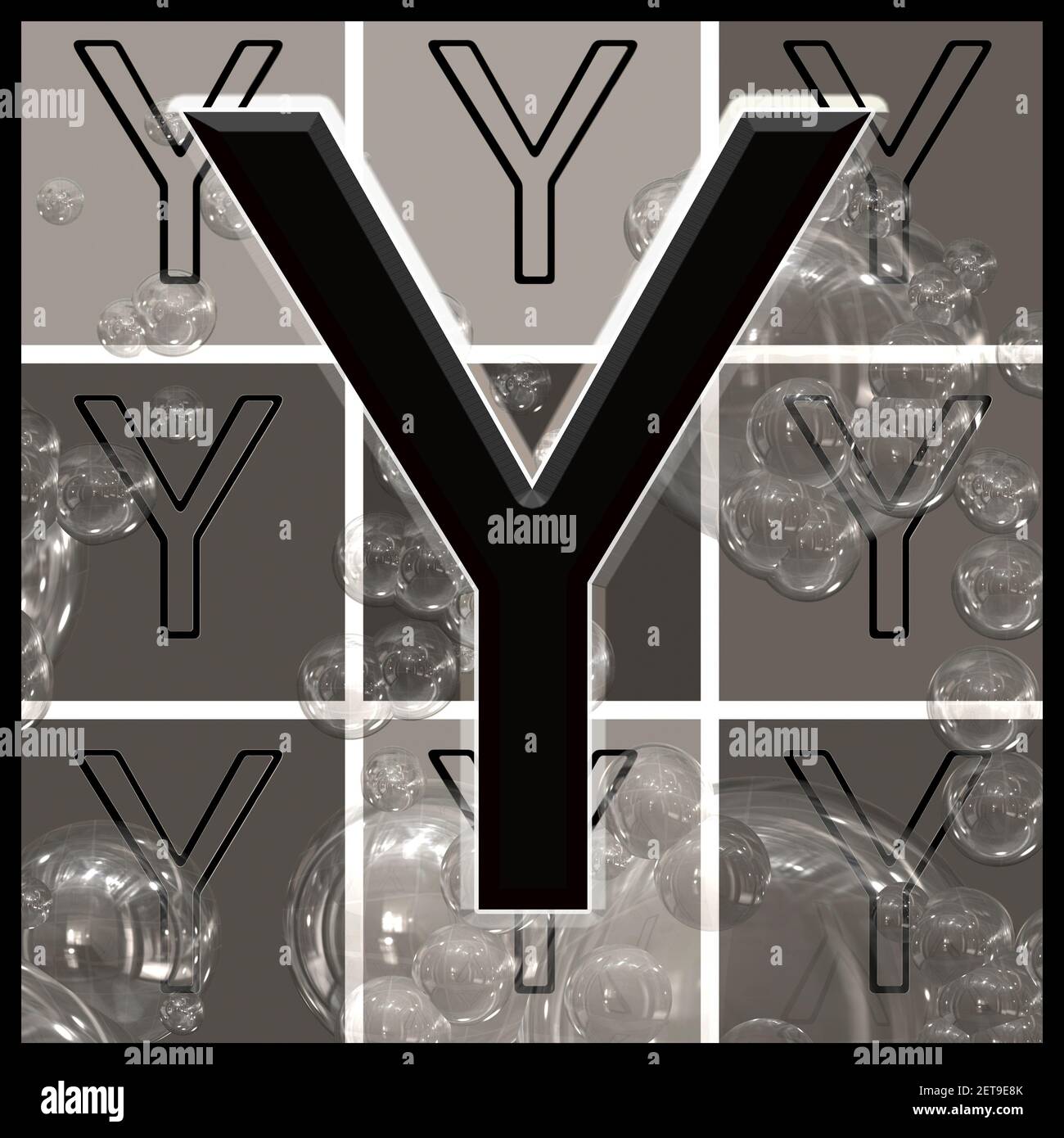 Graphic with the upper-case character Y representing a capital letter ...