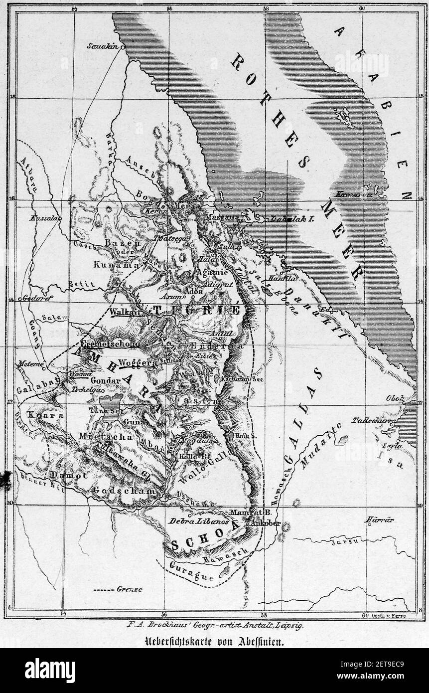 Abyssinia map hi-res stock photography and images - Alamy