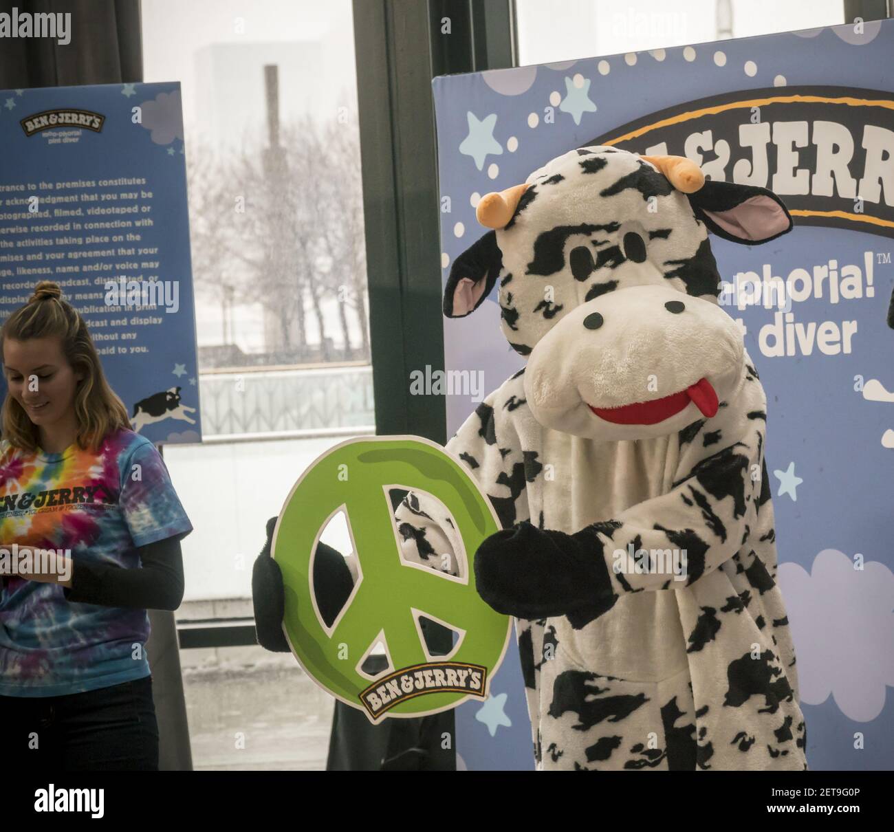 Non-GMO cow mascots amuse the crowds in the Brookfield Place Winter ...