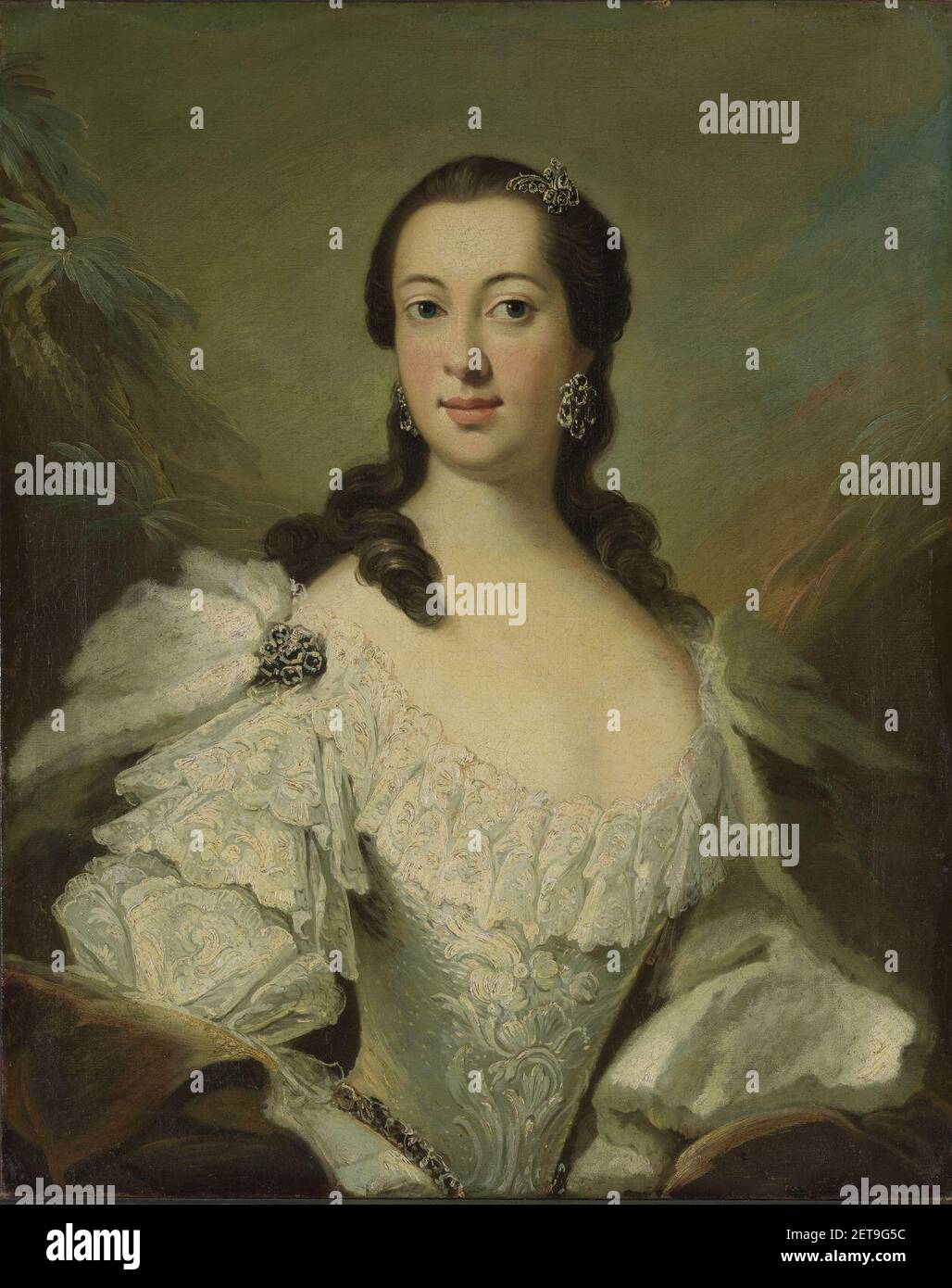 Peder Als - Portræt af Maria Numsen - 1752 Stock Photo - Alamy