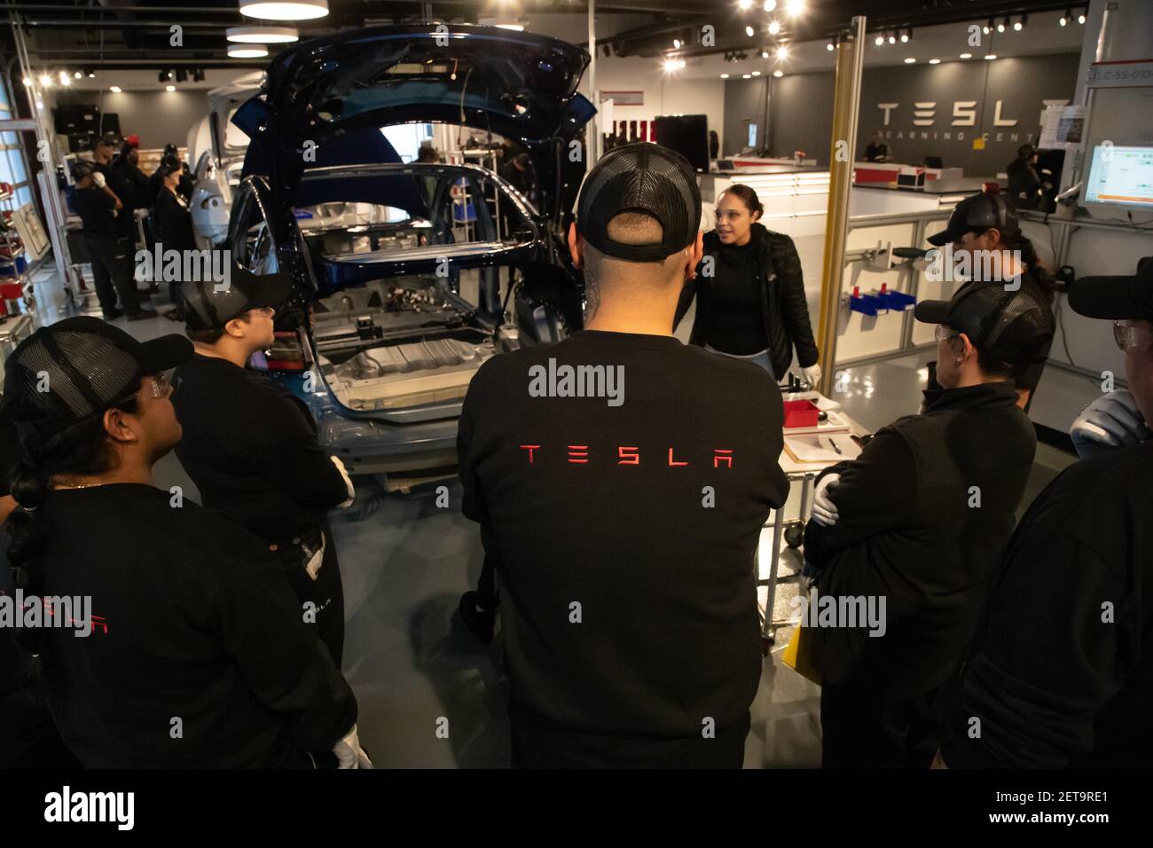 New Tesla Employees Are Taught Their Task On Assembling A Car On March