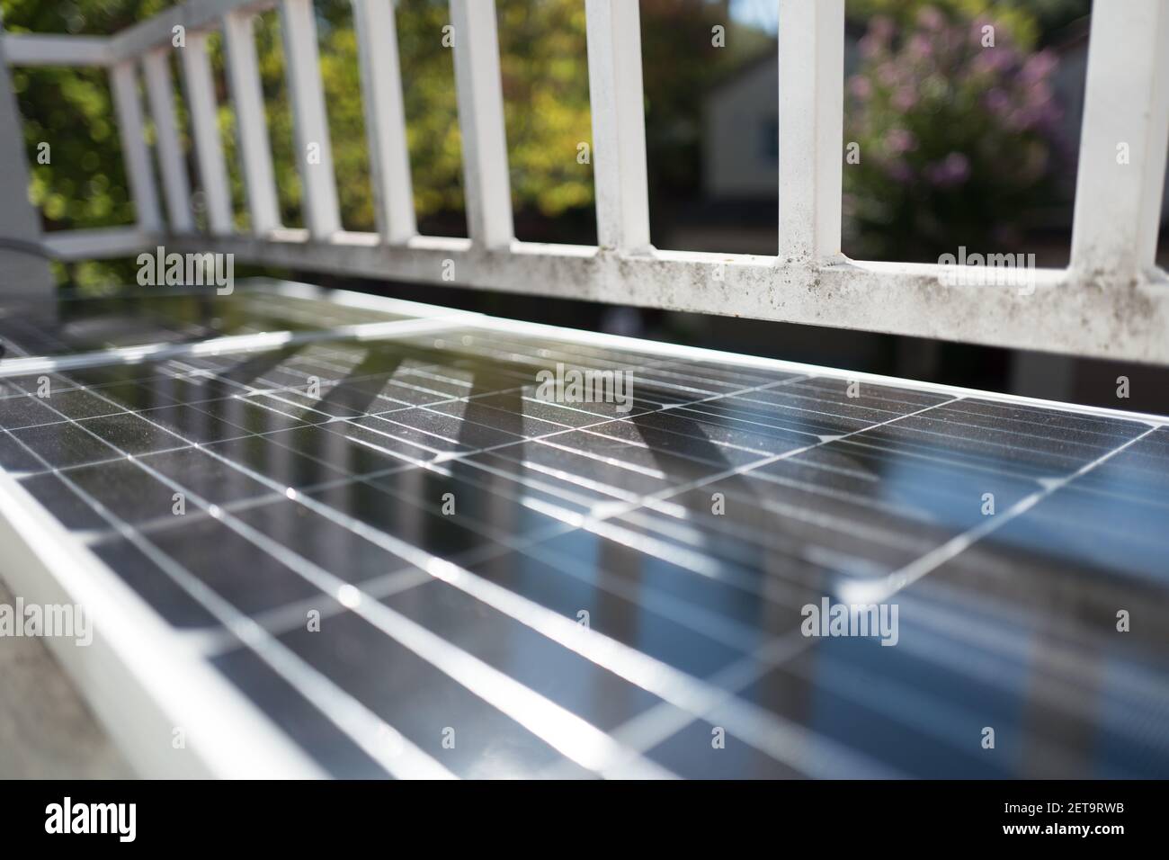 Solar photovoltaic panels from solar company Renogy, being installed as ...