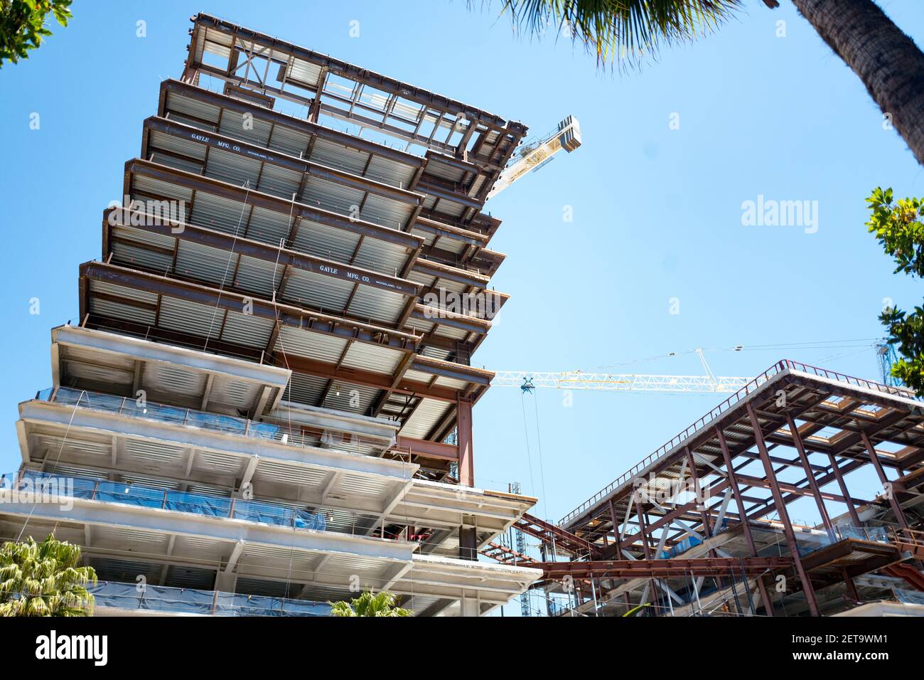 Construction of Chase Center and surrounding buildings, the new home of the Golden State ...