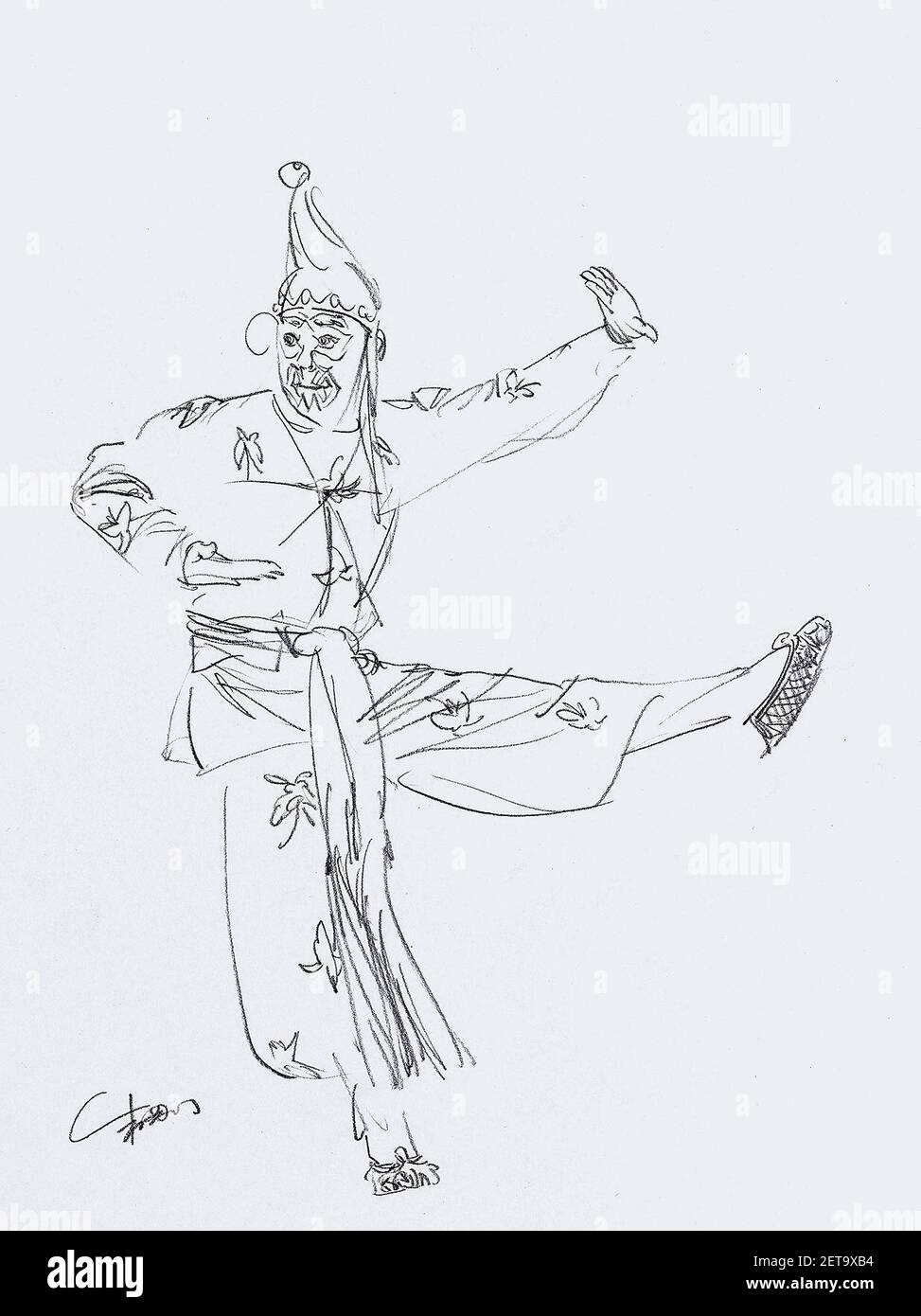 Undated and unlocated photo: Pencil drawing, "Stealing the Armor" by ...