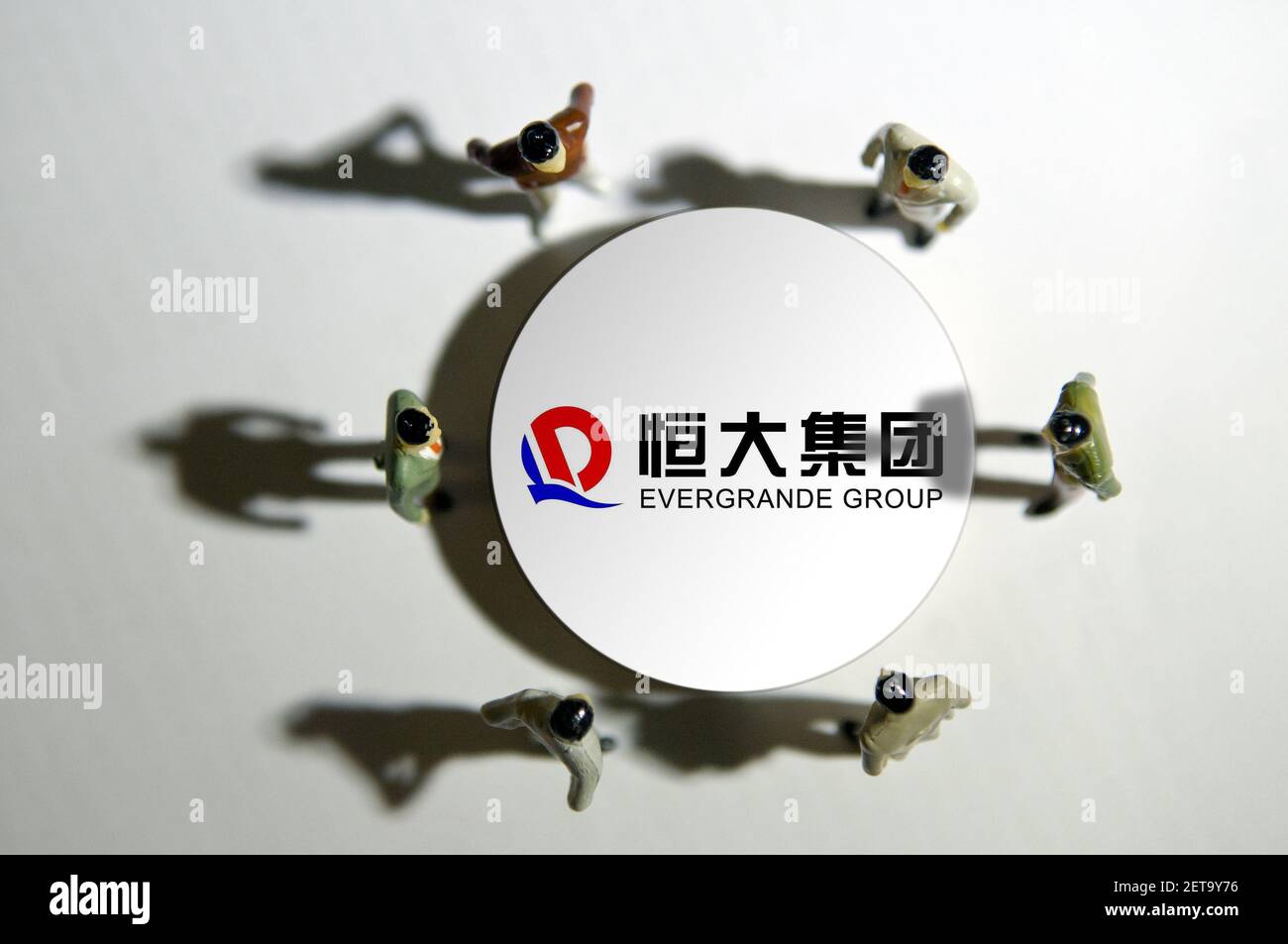 --FILE--In this unlocated photo, the logo of Evergrande Group, China's ...
