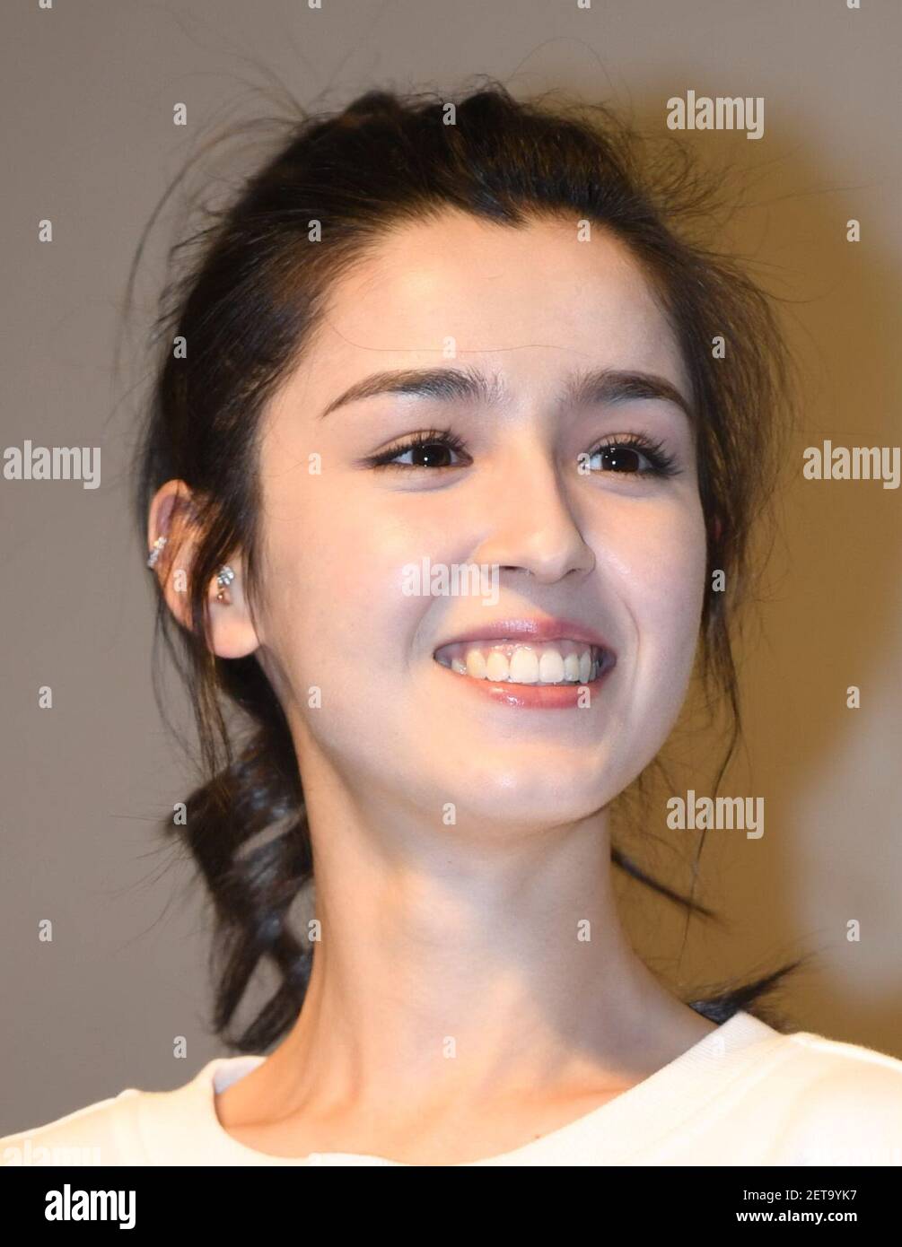 --FILE--Chinese actress and dancer Hani Kyzy shows up at a promotional event of her new variety ...