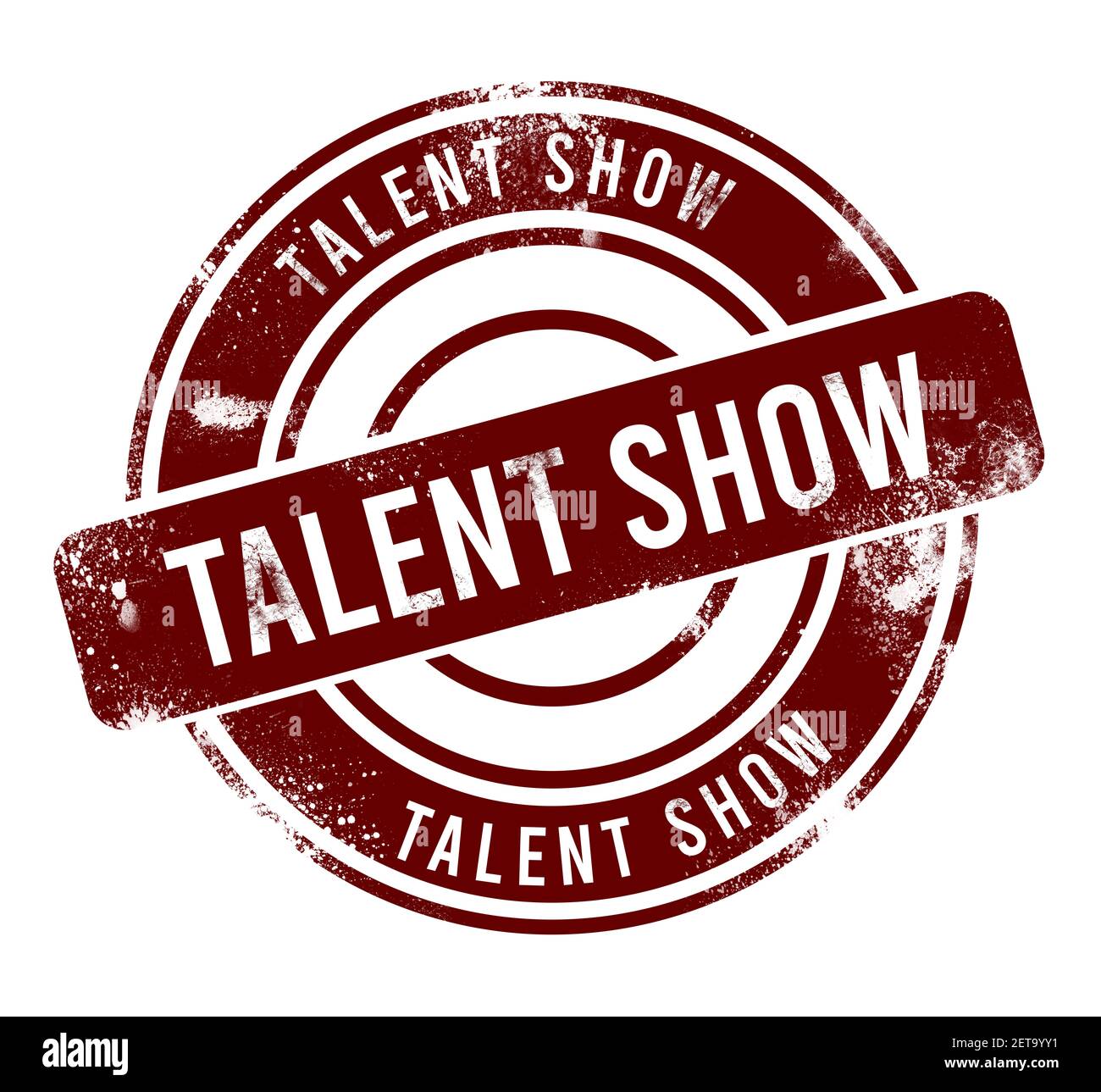 Talent Show - red round grunge button, stamp Stock Photo - Alamy