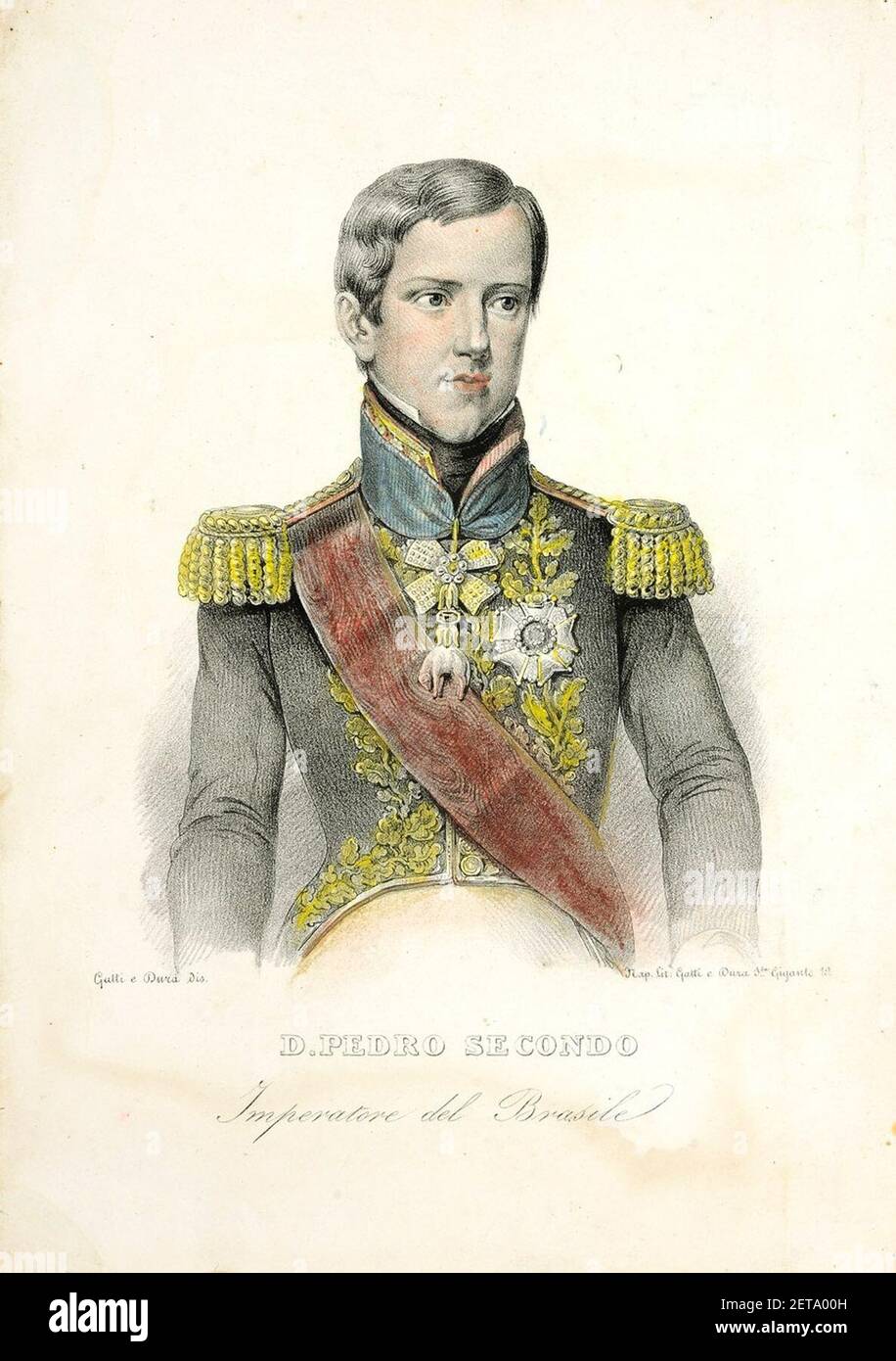 Pedro II of Brazil circa 1842 Stock Photo - Alamy