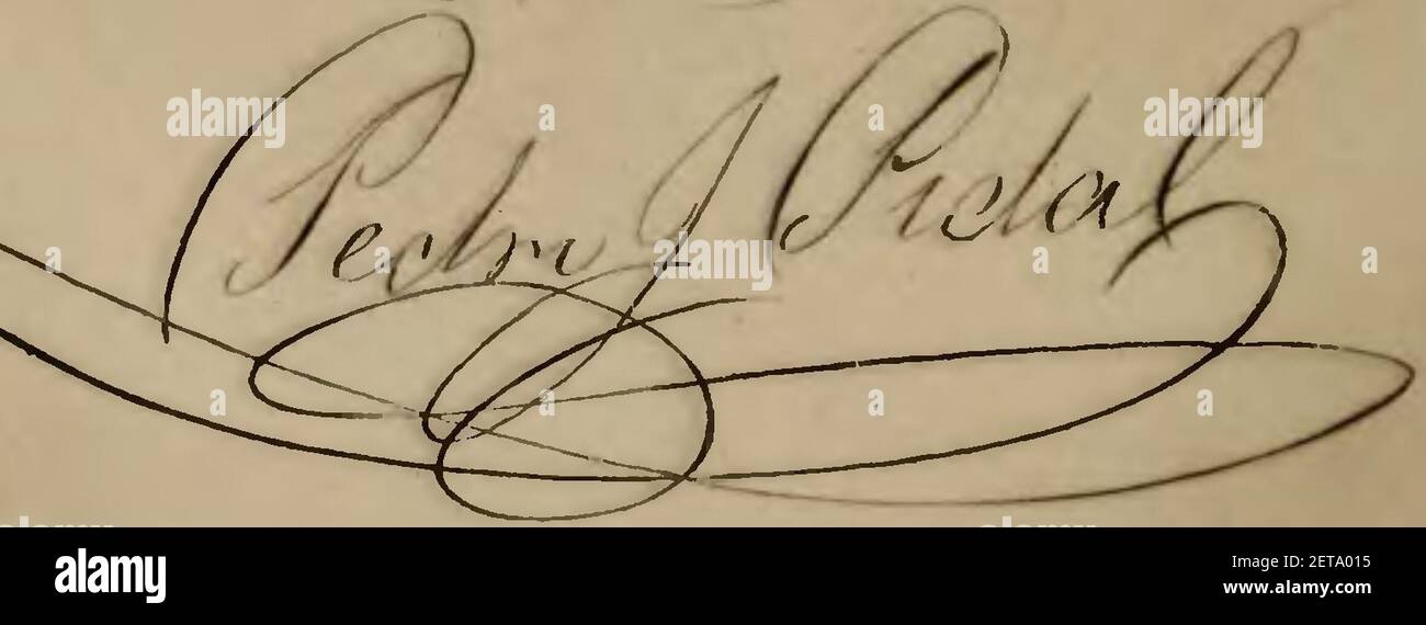 Pedro José Pidal - firma Stock Photo - Alamy
