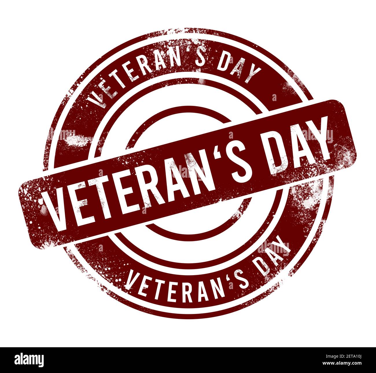 Veteran's Day - red round grunge button, stamp Stock Photo - Alamy