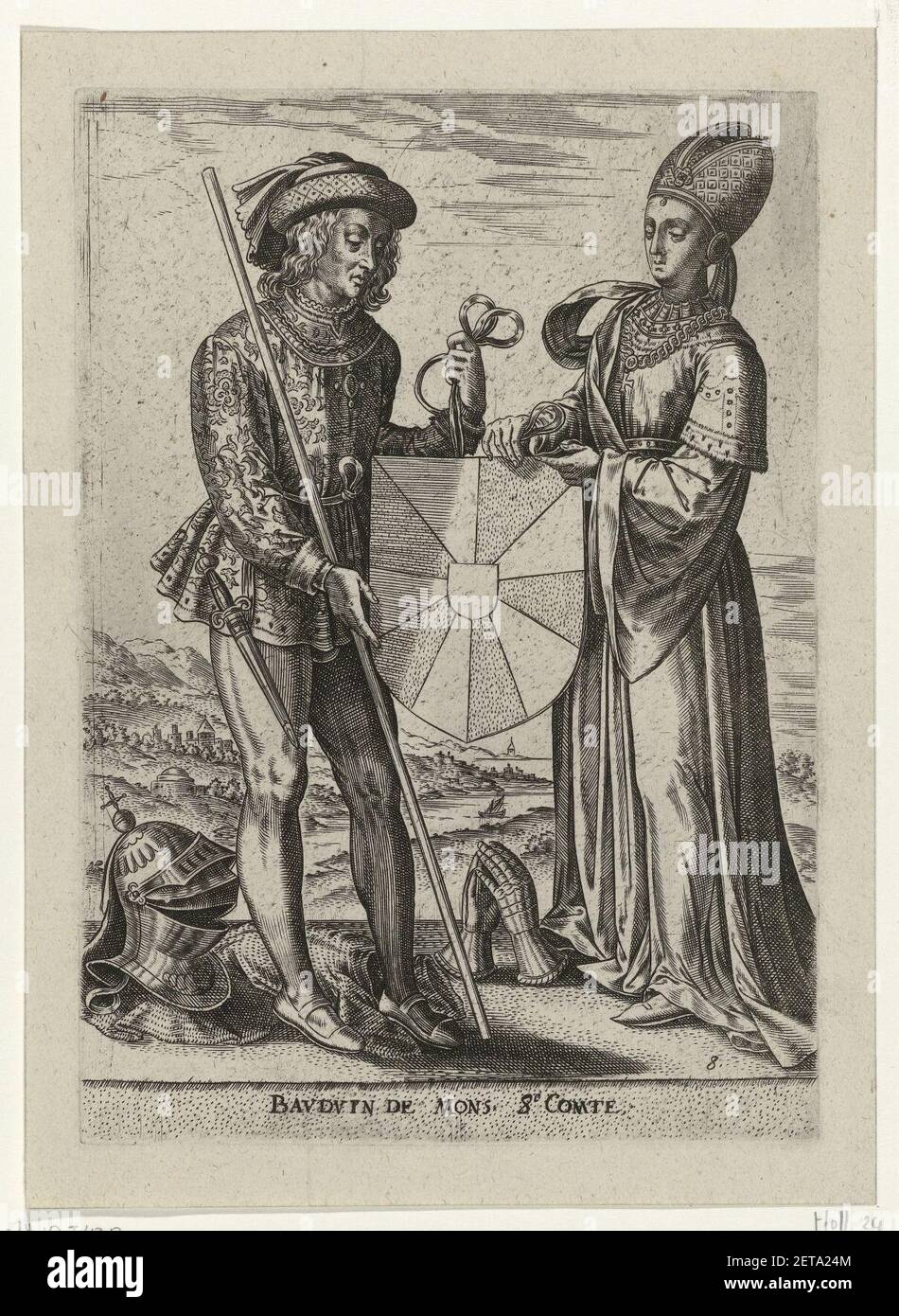Peeter Baltens - Portrait of Baldwin IV, Count of Flanders and Richilde ...