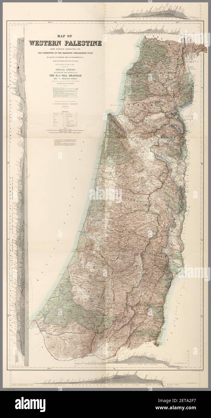 PEF Survey of Western Palestine composite showing Natural Drainage and ...