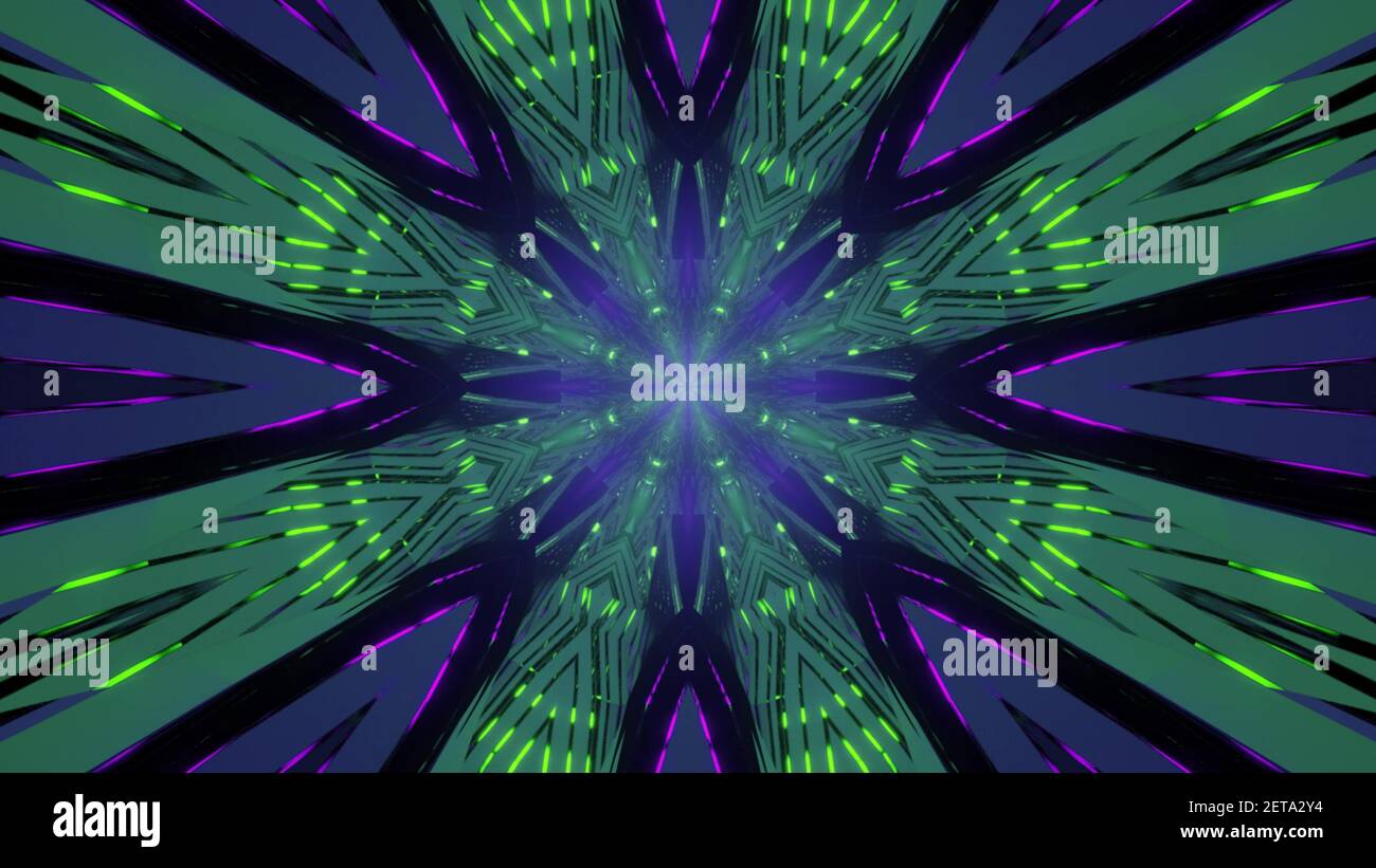 An abstract digital illustration background with a green radiating pattern Stock Photo - Alamy