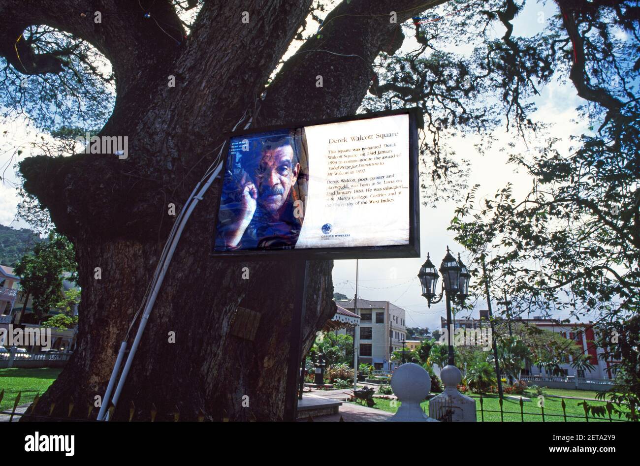 Saint lucia derek walcott square hi-res stock photography and images ...