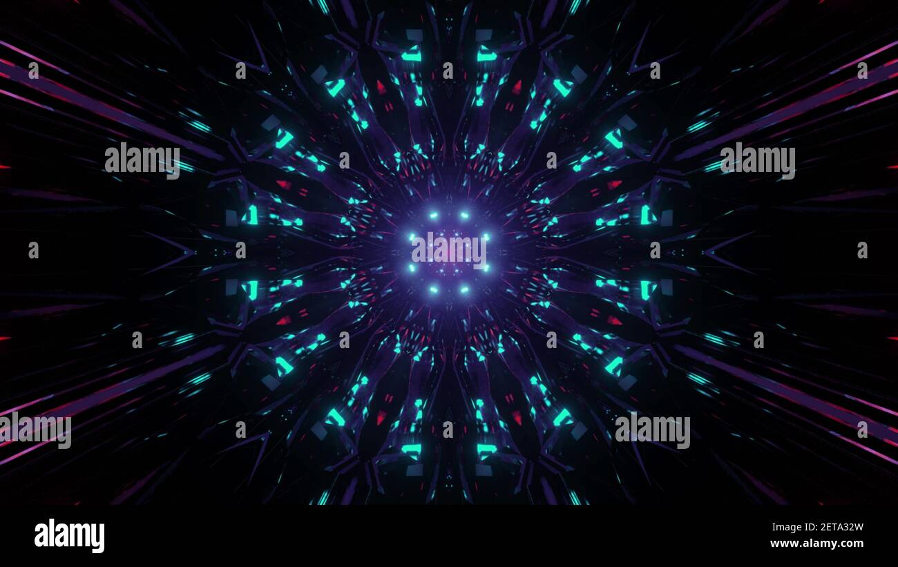 An abstract digital illustration background with a radiating pattern ...