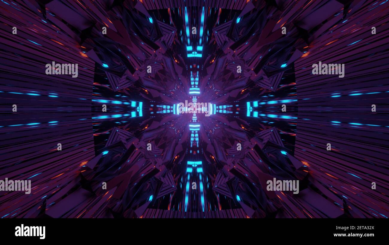 An abstract digital illustration background with a blue radiating cross ...