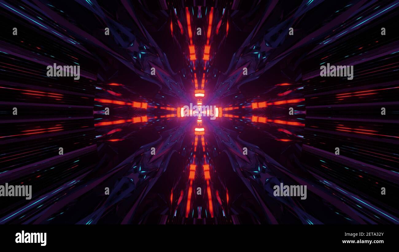 An abstract digital illustration background with an orange radiating ...