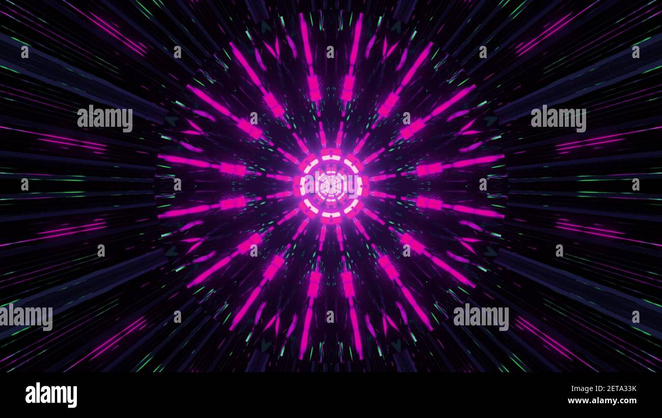 An abstract digital illustration background with a purple radiating ...