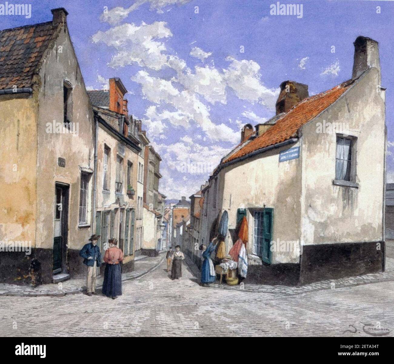 Peinture de Jacques Carabain, ca. 1897 Stock Photo - Alamy