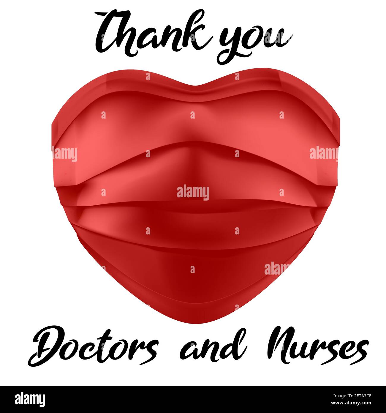 Thank doctors nurses illustration Cut Out Stock Images & Pictures - Alamy