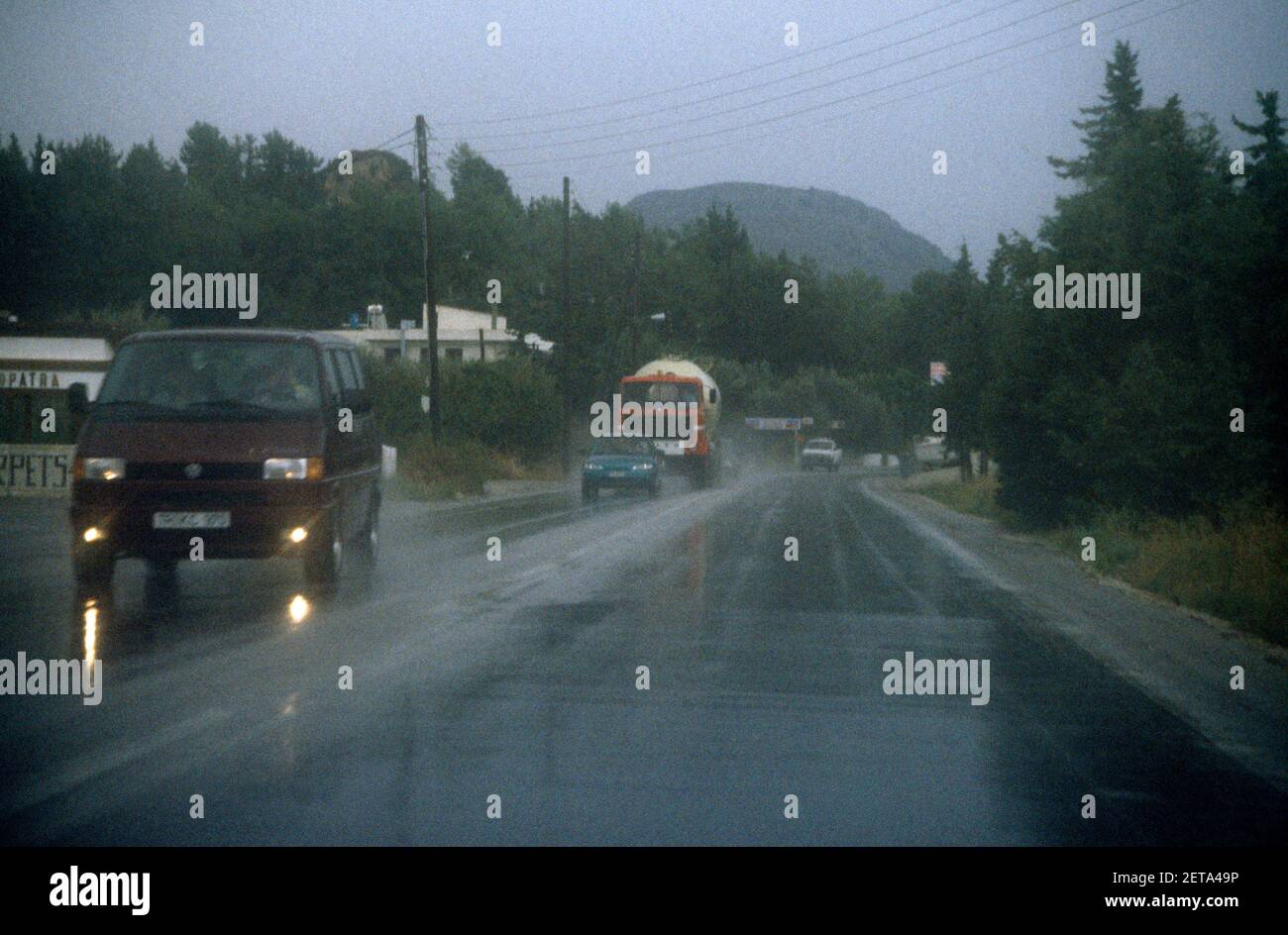 Heavy downpour of rain in greece hi-res stock photography and images ...