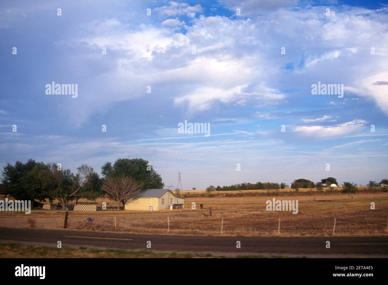 Texas USA Countryside along Road to Austin Stock Photo - Alamy