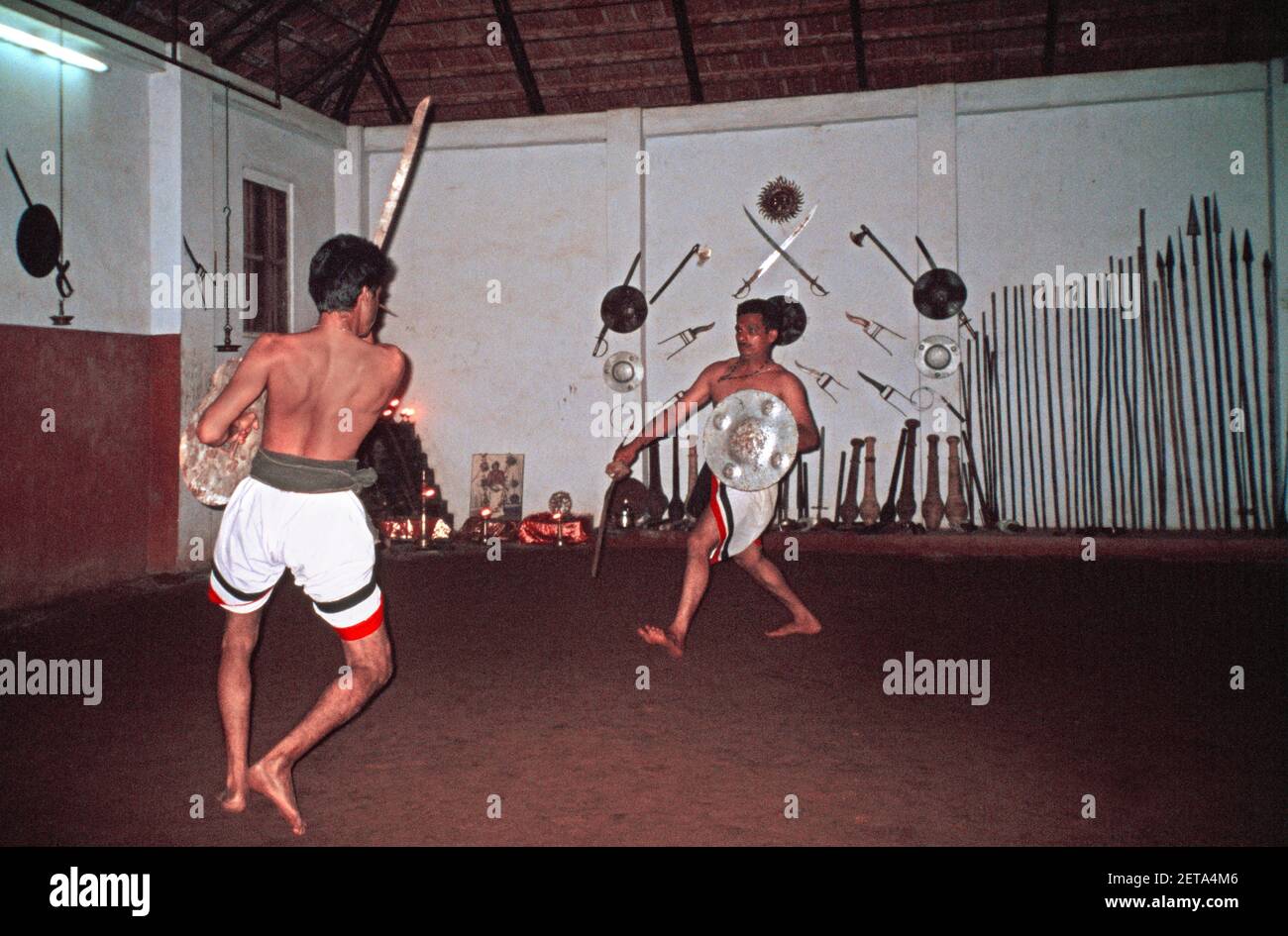 India Kerala Kochi Men Performing The Ankathari The Third Aspect Of ...