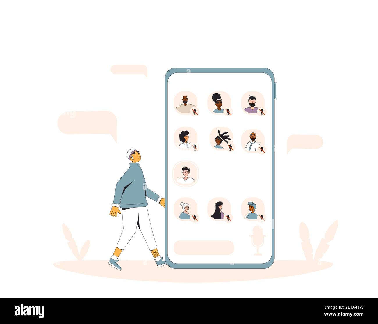 Clubhouse chat app Stock Vector Images - Alamy