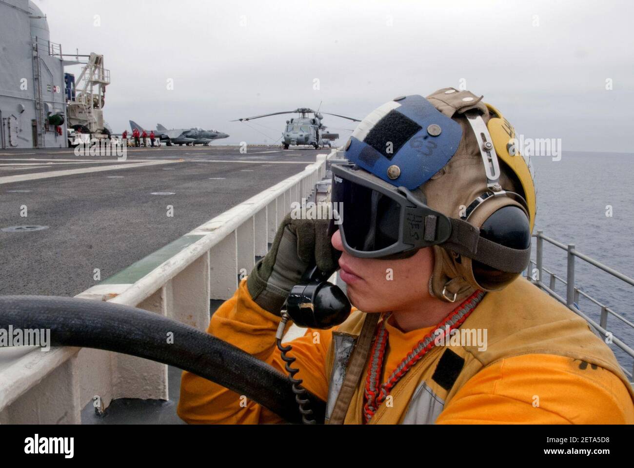 Flight deck fire drill hi-res stock photography and images - Alamy