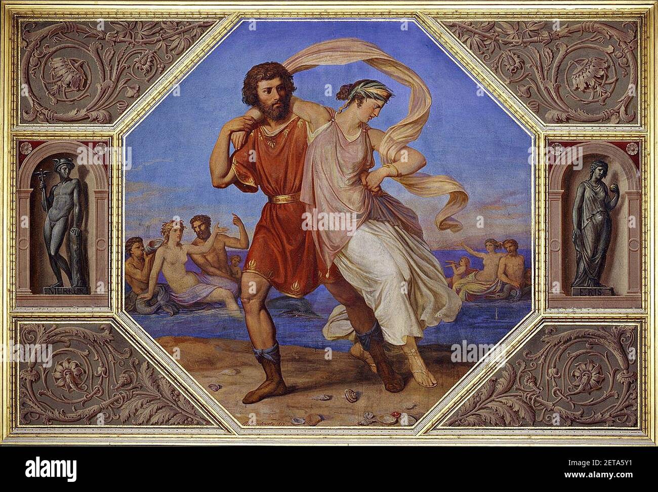 Peleus Abducts Thetis. 19th.century. August Theodor Kaselowsky. German 1810-1900 Stock Photo - Alamy