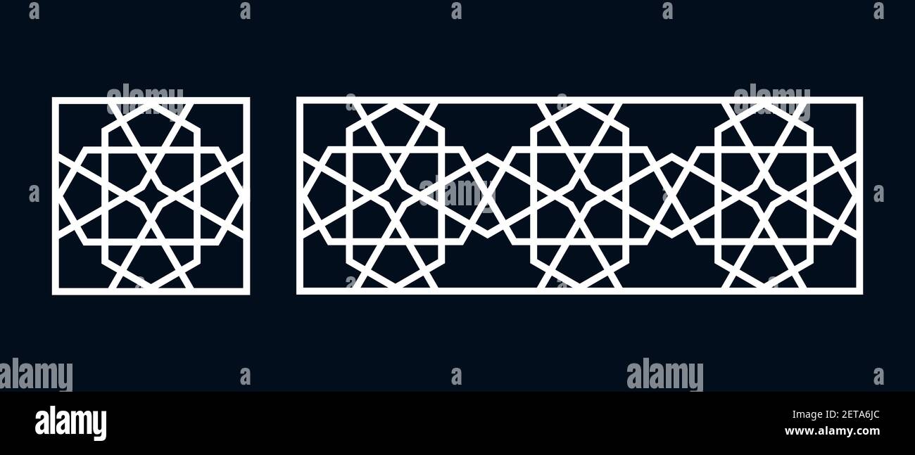 Set of templates Islamic pattern for laser cutting or paper cut. Vector ...