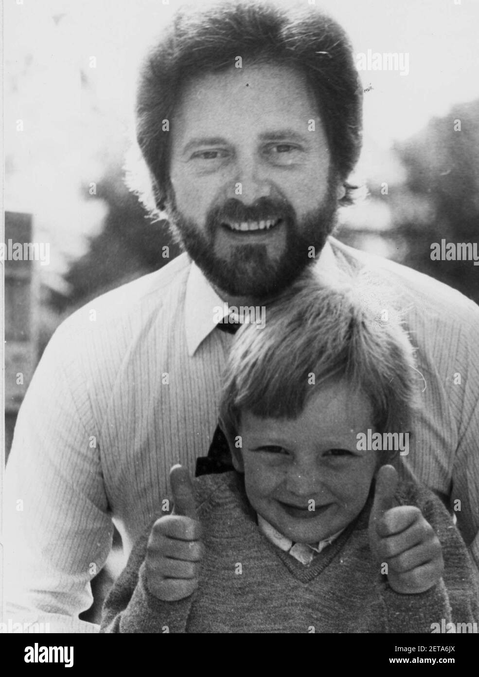 MIKE HANCOCK WITH SON DEAN WHO CELBRATED HIS EIGHTH BIRTHDAY ON BY ...