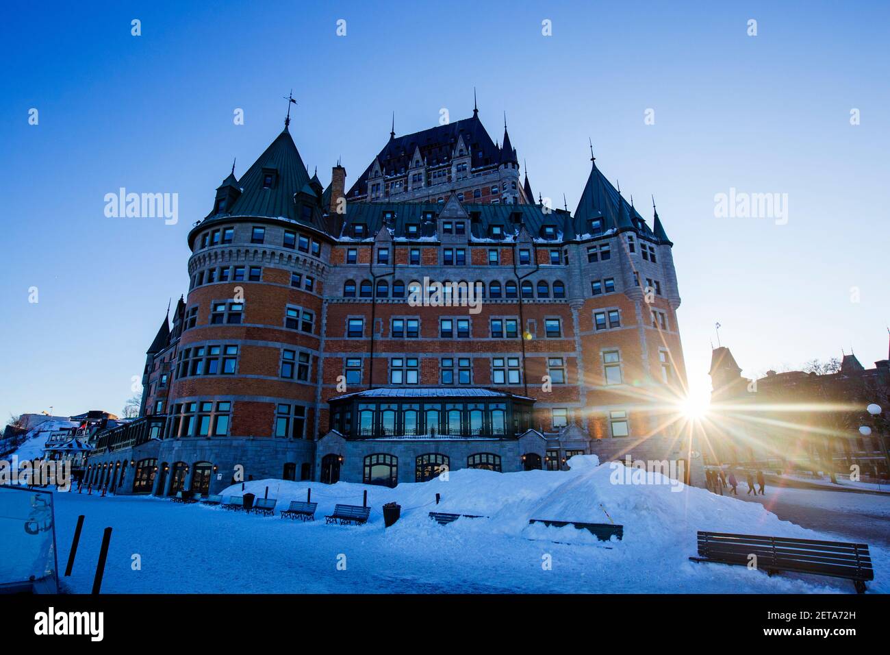 Old Quebec City downtown in winter Stock Photo - Alamy