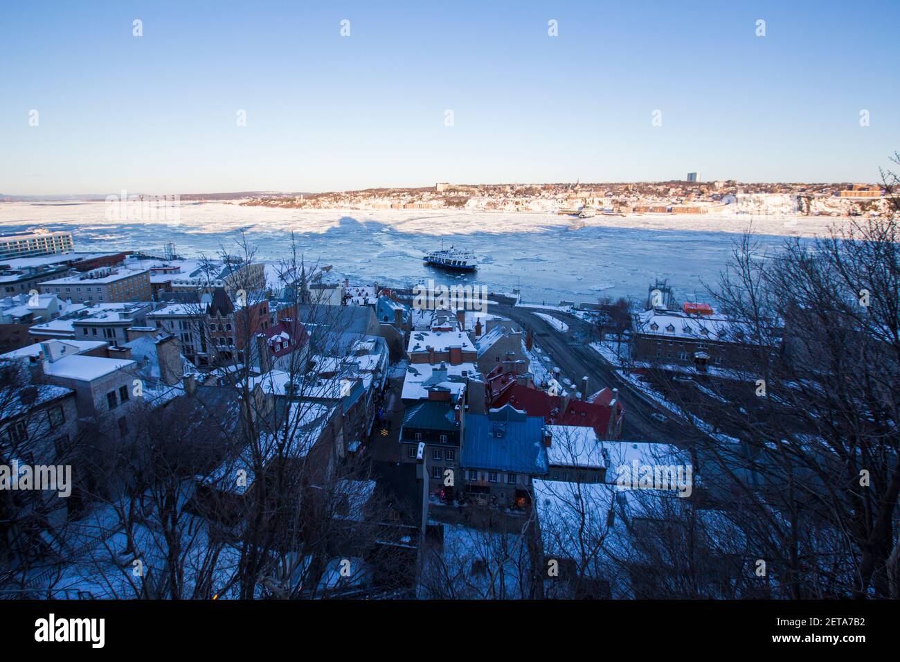 Old Quebec City downtown in winter Stock Photo - Alamy