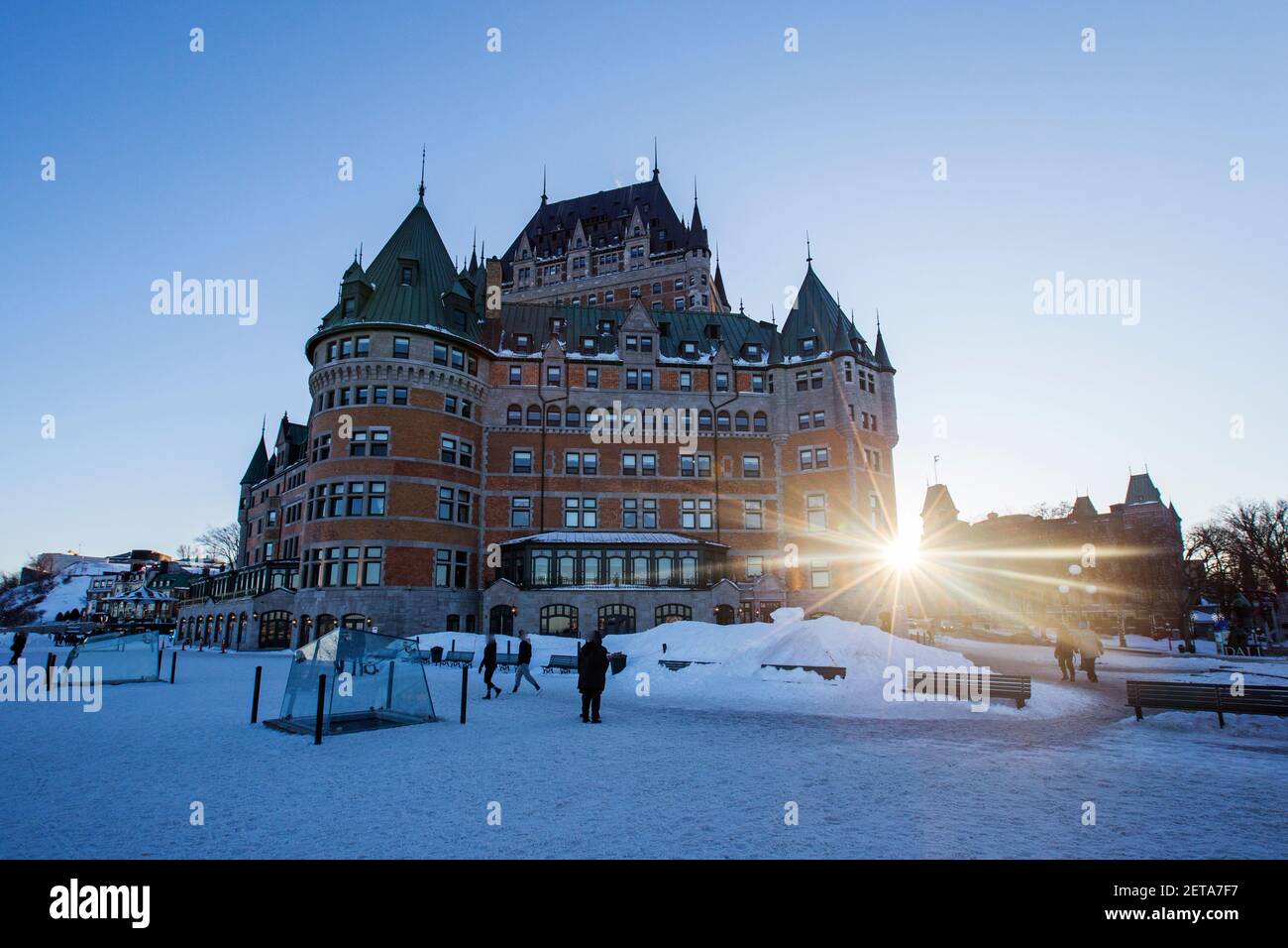 Old Quebec City downtown in winter Stock Photo - Alamy