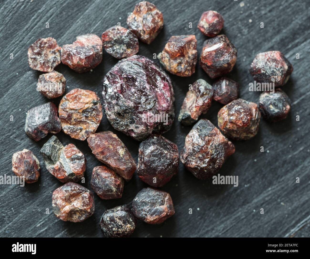 Garnet crystals from the Hunza Valley in Pakistan Stock Photo - Alamy