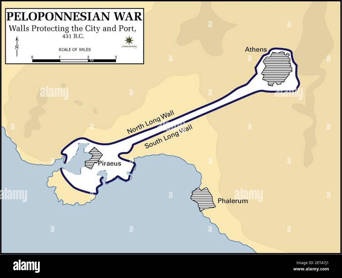 Pelopennesian War, Walls Protecting the City, 431 B.C Stock Photo - Alamy