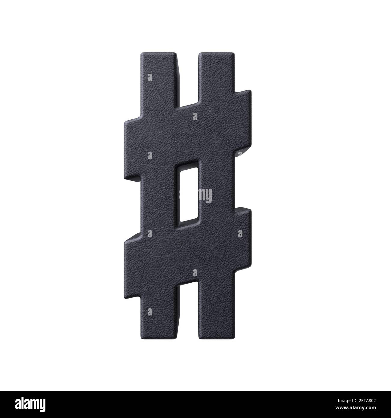 A 3D rendering of a black pound mark isolated on white background Stock ...