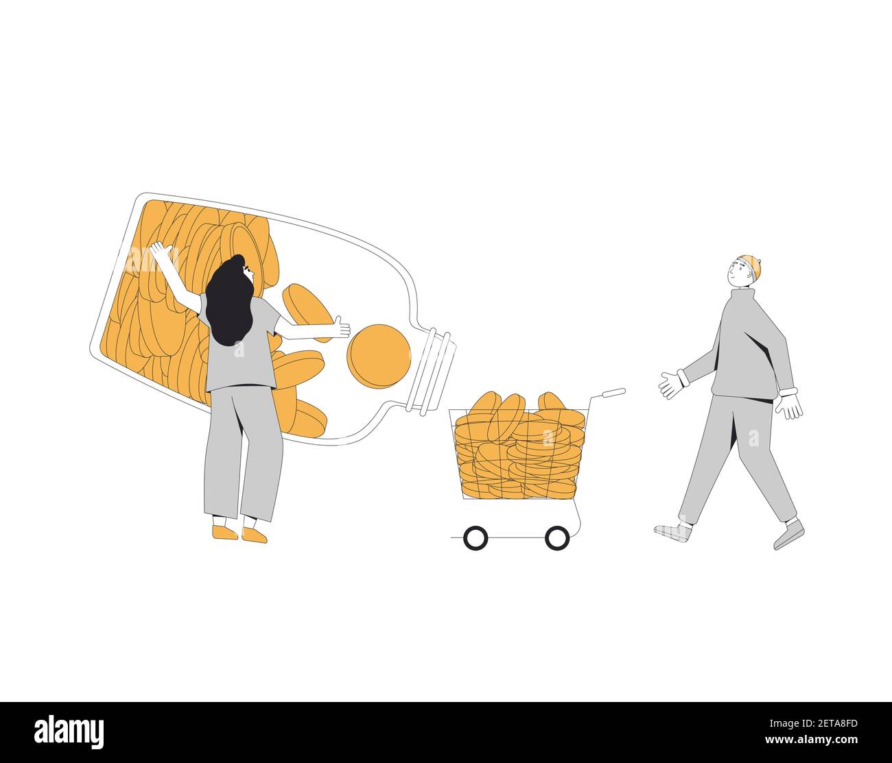 Money spender Stock Vector Images - Alamy