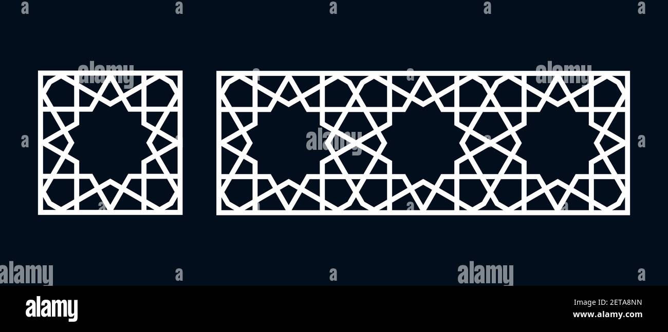 Set of templates Islamic pattern for laser cutting or paper cut. Vector ...