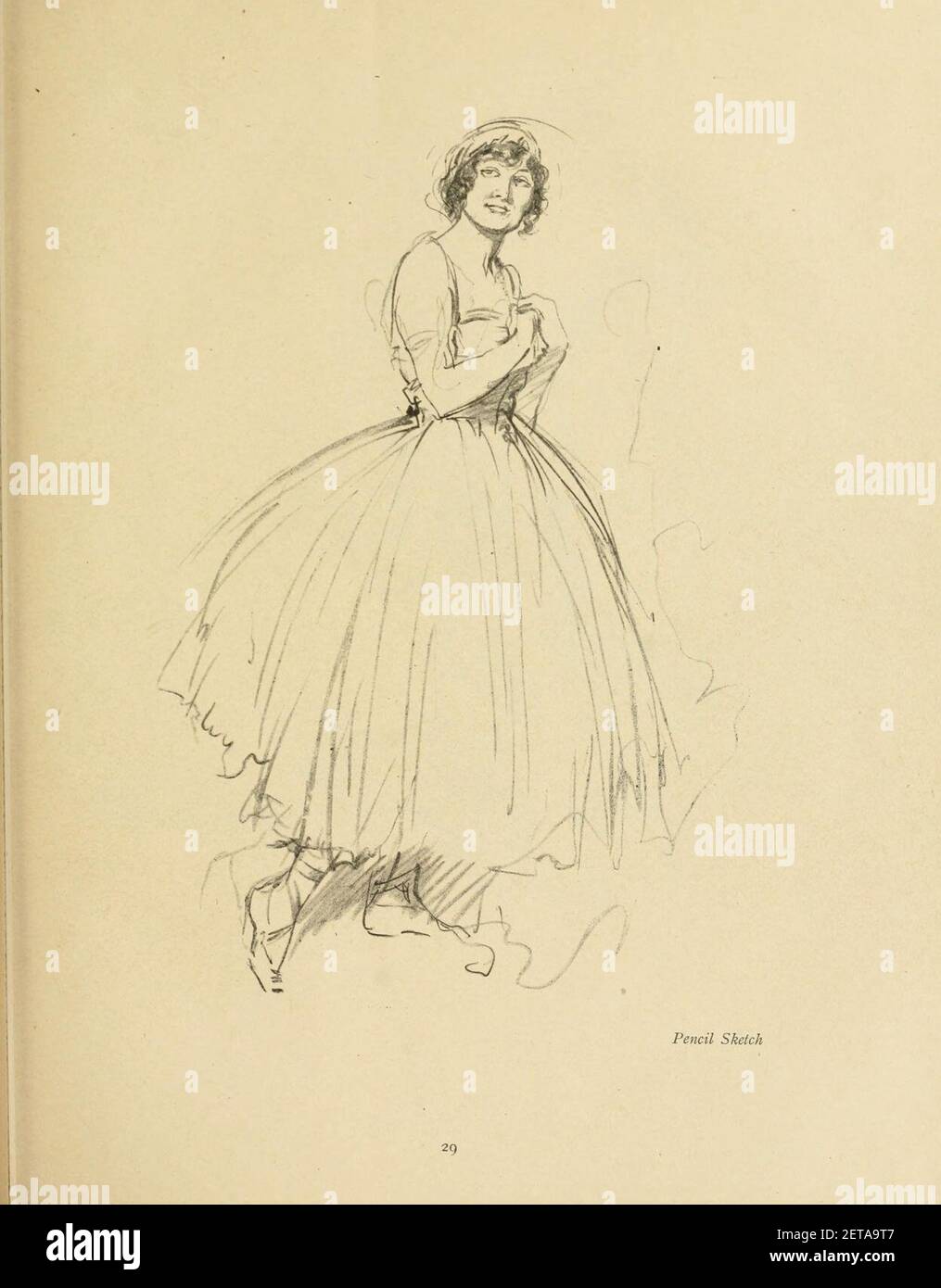 Pencil Sketch, Ruby Lindsay Stock Photo - Alamy