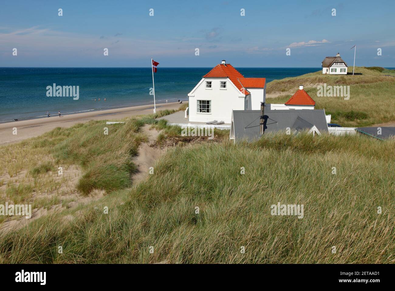 houses at the beach in Løkken; Denmark Stock Photo - Alamy