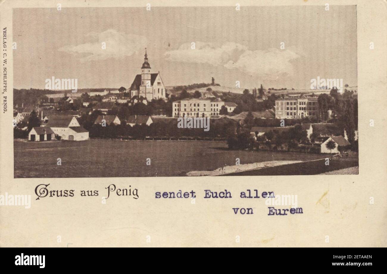 Penig, Sachsen - Stadtansicht Stock Photo - Alamy